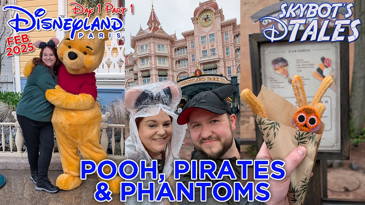 Disneyland Paris │ Day 1 Part 1 - Captain Jack's, Winnie the Pooh, Raining [DLP Vlog Feb 2025 ...