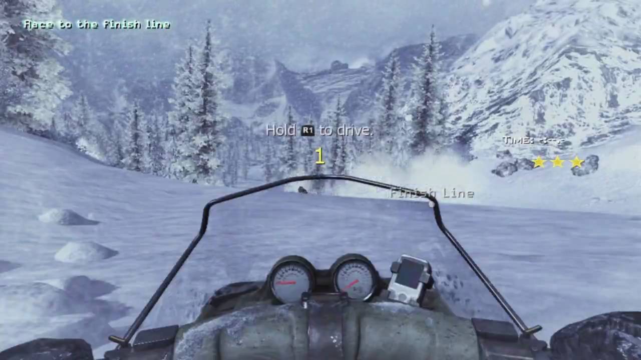 Modern Warfare 2 - Spec Ops Snowmobile Race (HD) - YouTube