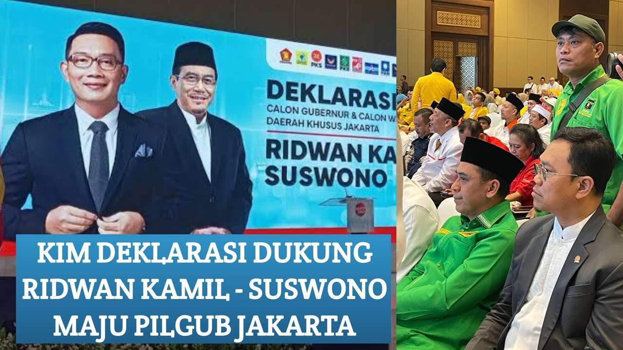 Simak Bunyi Piagam Dukungan 12 Partai KIM Ke Ridwan Kamil - Suswono ...