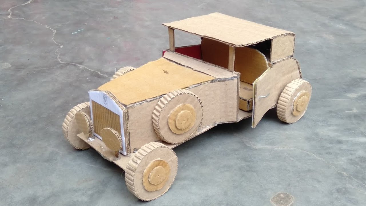 How to make a DIY Rolls Royce PHANTOM car from cardboard - YouTube