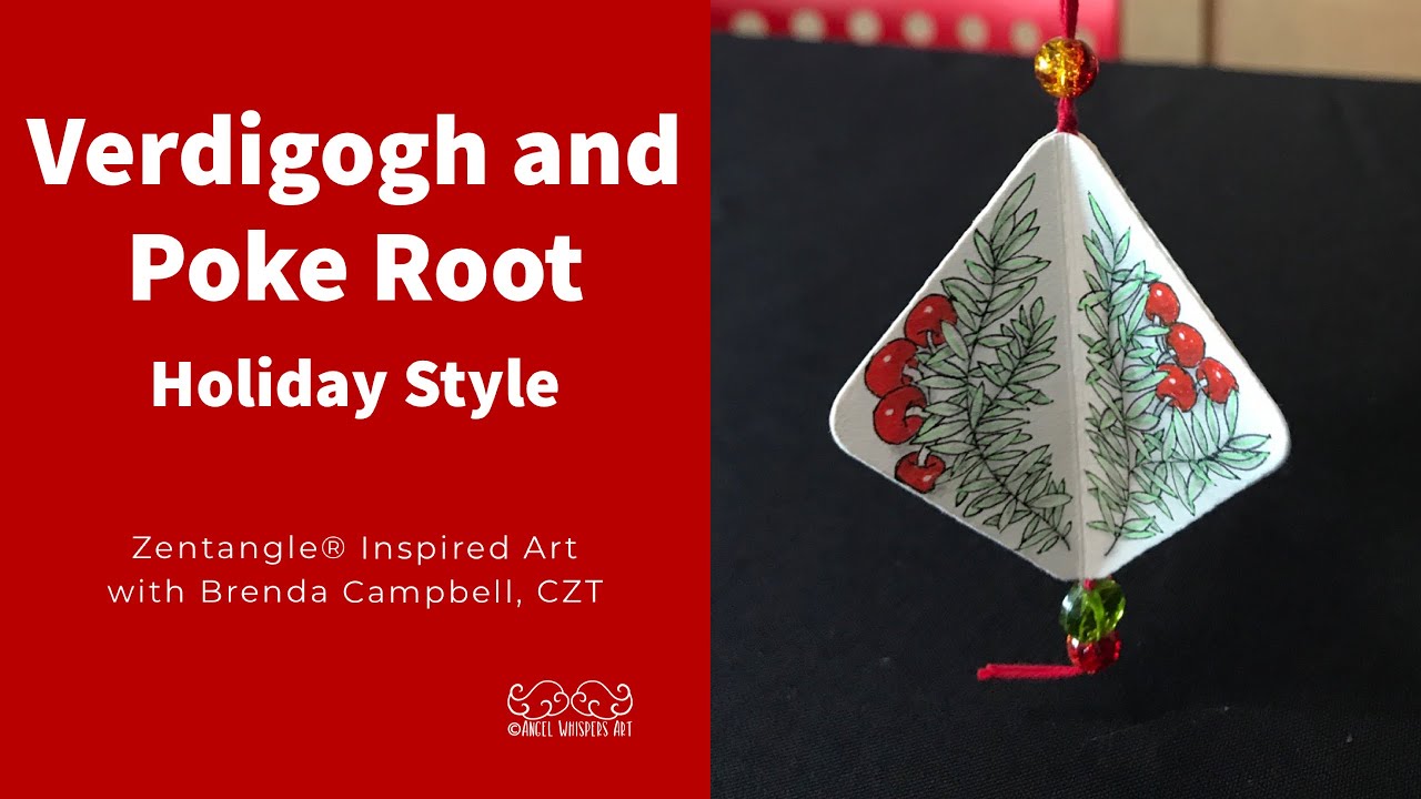 Zentangle ® Patterns | Angel Whispers Art | Verdigogh & Poke Root - YouTube