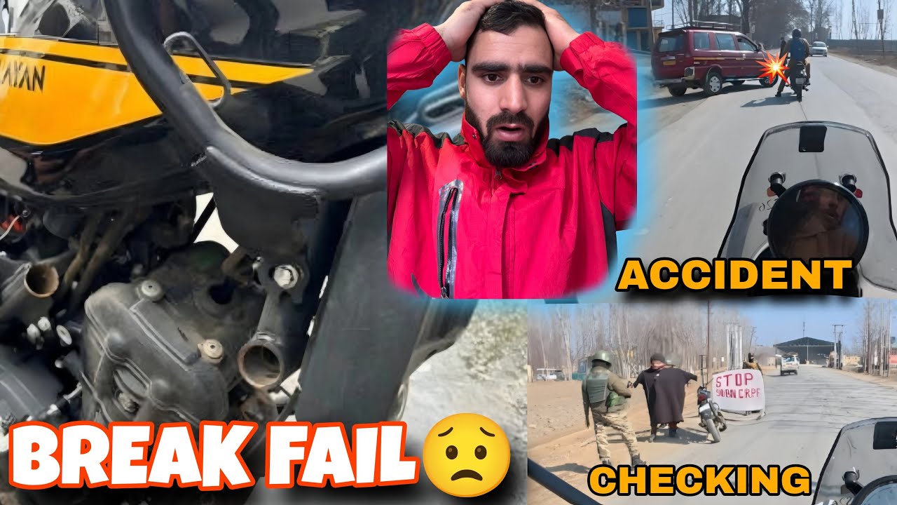 “Bike Brake Fail! 😨 Road Accident & Army Checking 🚔🔥 | Shocking Ride ...