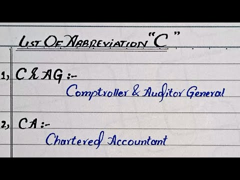 Important Full Form Letter ( C ) - Abbreviation - Learn And Write - YouTube