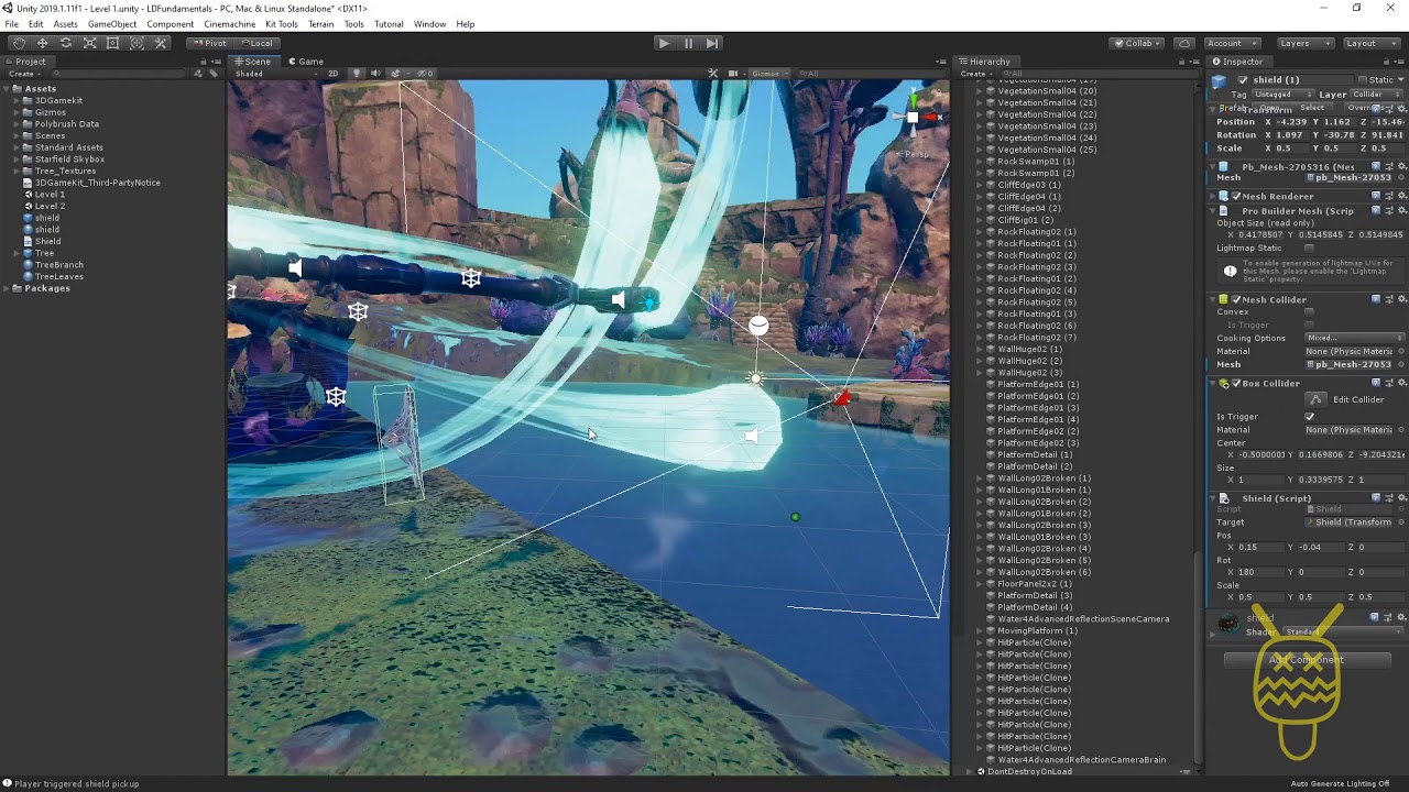 Unity 3D gamekit 28. shield final adjustments - YouTube