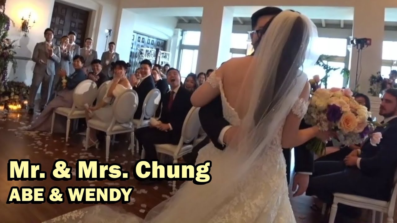 Abe & Wendy Chung Wedding Vows, Pronouncement & Kiss - YouTube