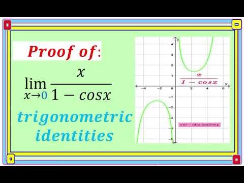 Proof of limit of x/1- cos x as x approaches 0 - YouTube