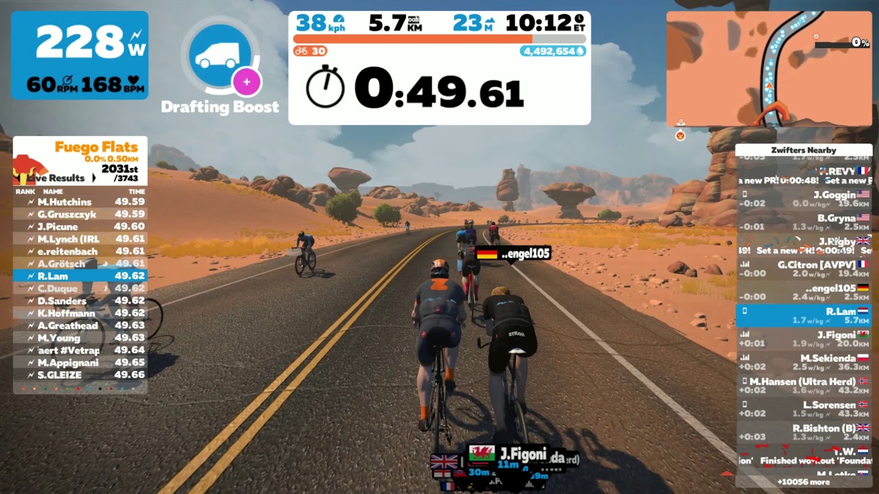 Zwift Ride 23-11-20 Evening | Flat route & Tempus Fugit - YouTube