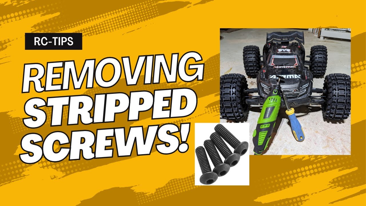 RC Tips- How to Remove Stripped Screws! Dremel Technique - YouTube