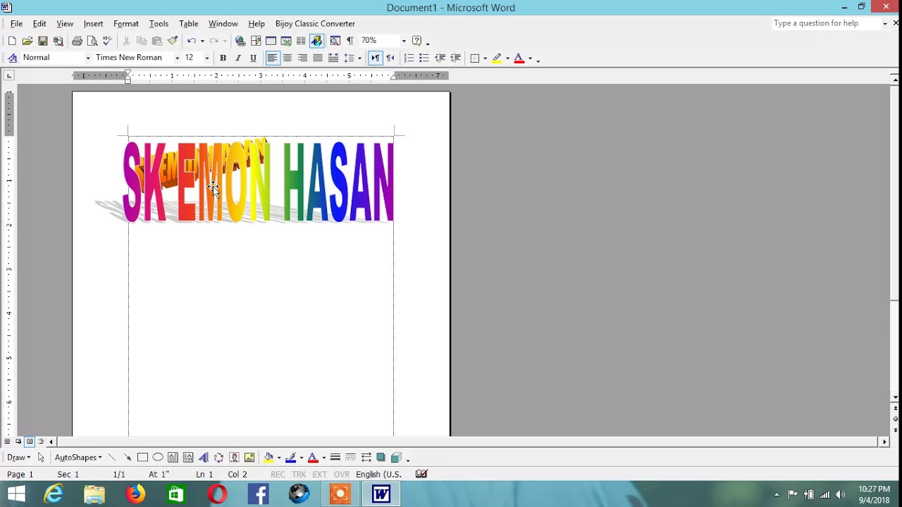 how to do Insert Word Art microsoft word - YouTube