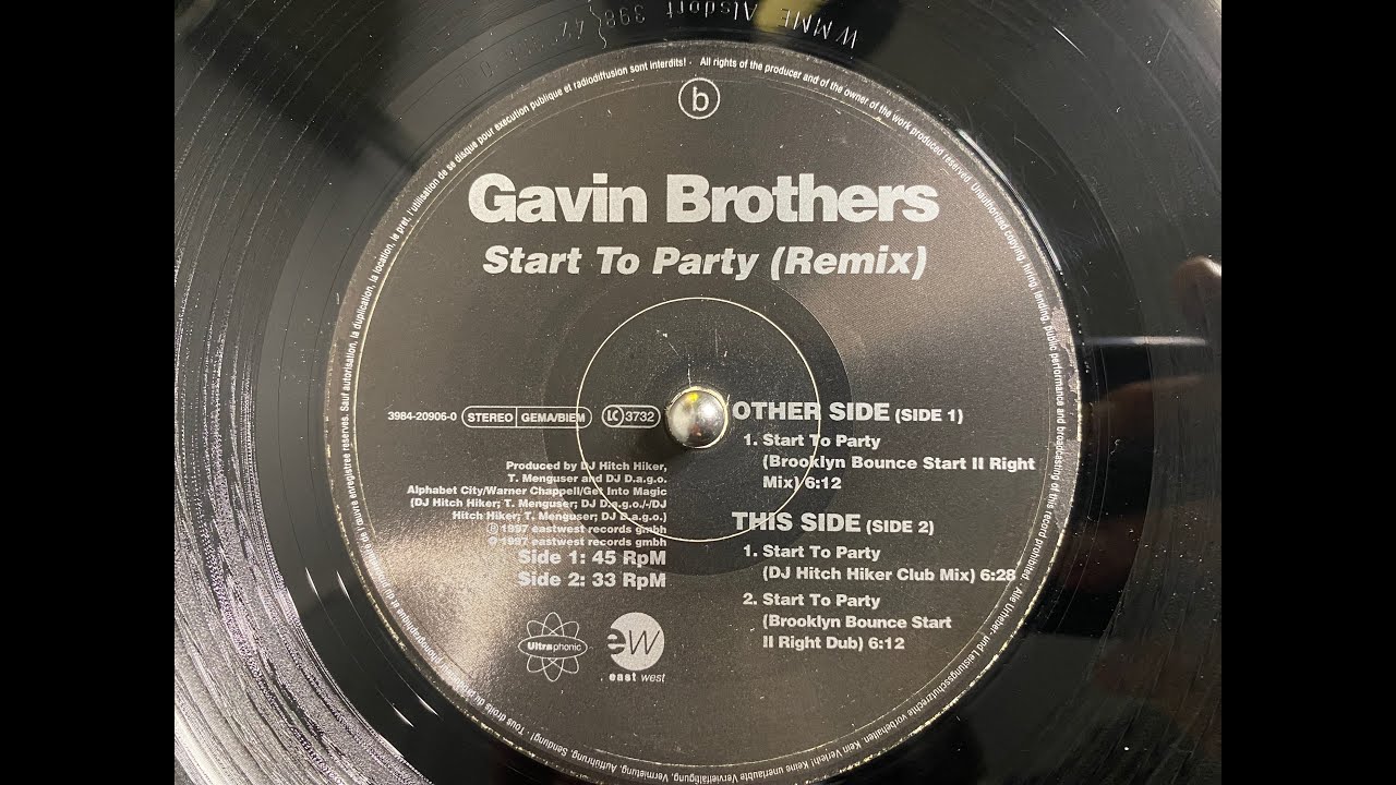 Gavin Brothers – Start To Party (DJ Hitch Hiker Club Mix) - Ultraphonic ...