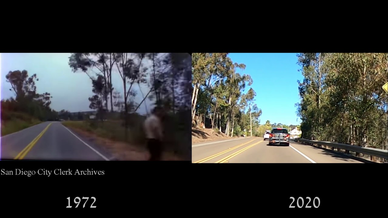 Pomerado Road 1972 and 2020 - YouTube