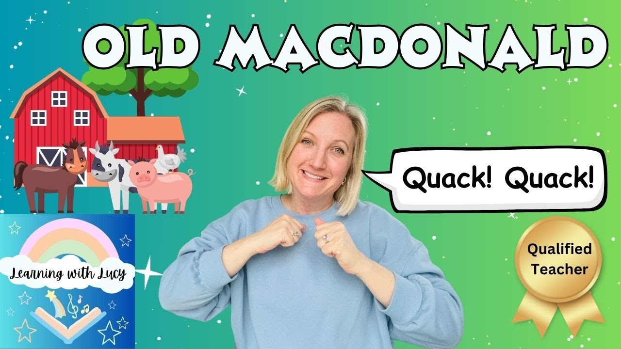 Old MacDonald Song with MUSIC | Nursery rhyme time | Learning with Lucy ...