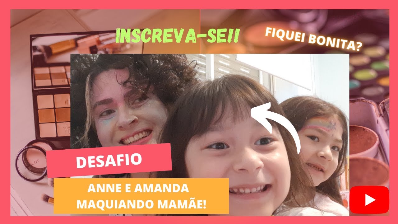 Tentando Maquiar A MamÃe Eu E Minha Irmã Brincando De Maquiagem Com A