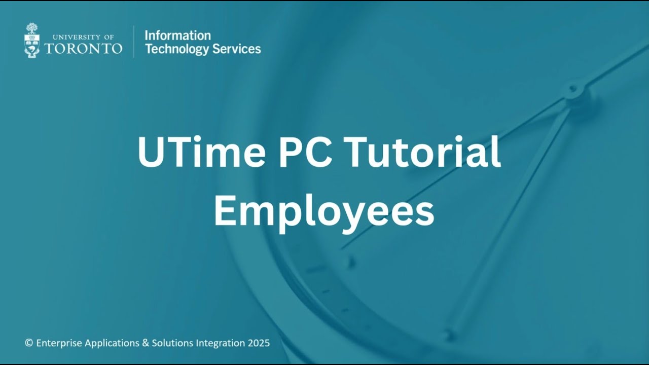 UTime PC Tutorial - Employees - YouTube