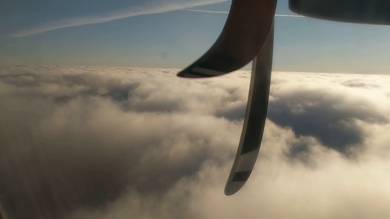 Airplane propeller synced up with camera framerate - YouTube