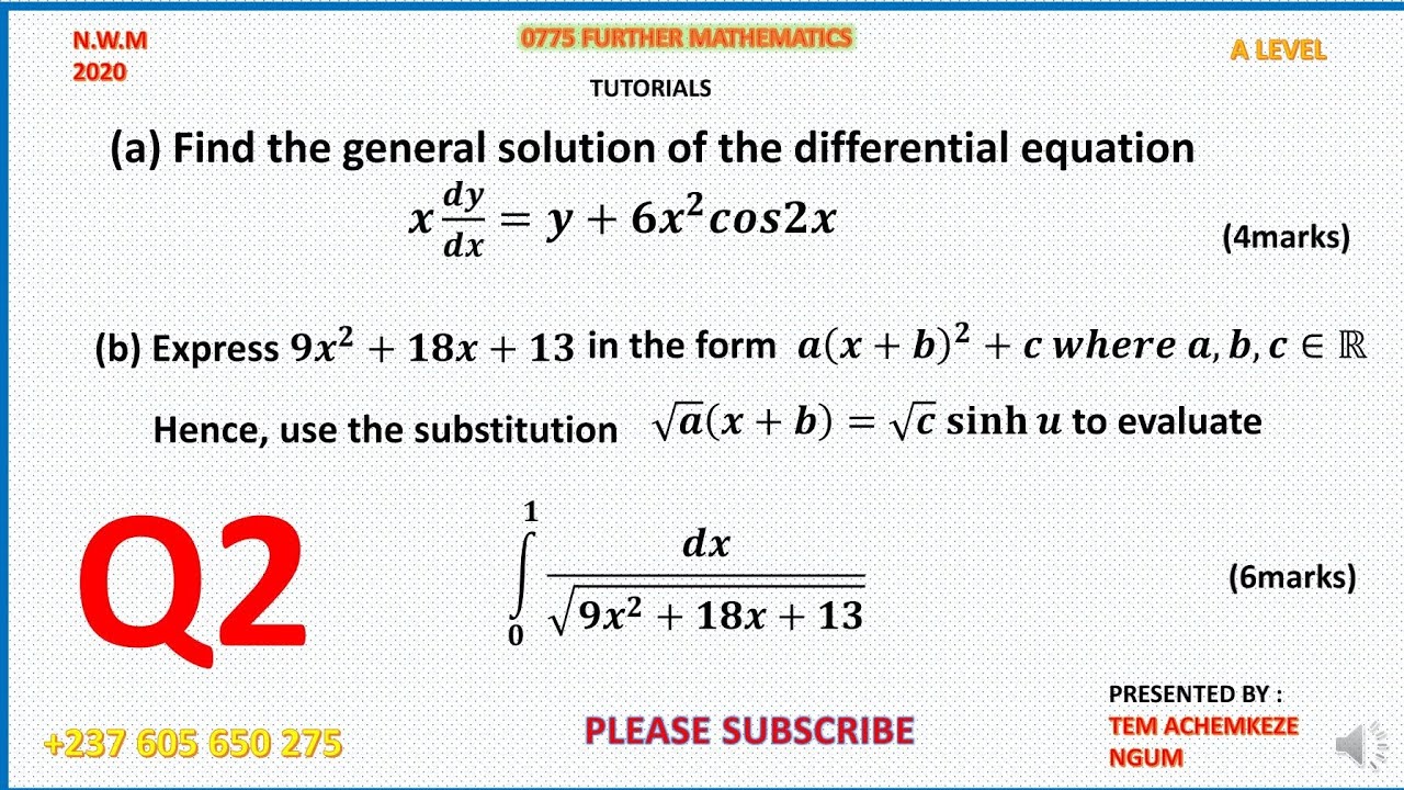 Differential Equations , integrals tips. - YouTube