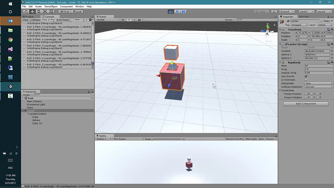 Flying Object Game Test Using Unity - YouTube