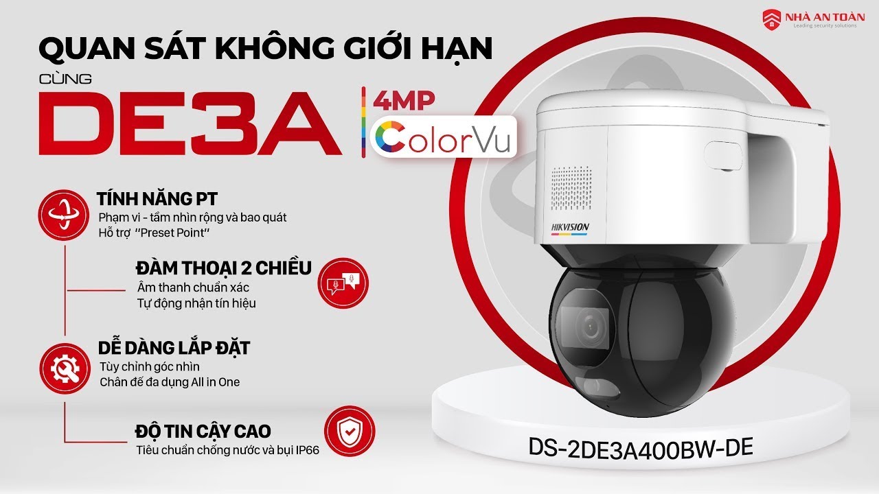 Demo Camera IP PTZ Hikvision DS-2DE3A404IW-DE - YouTube