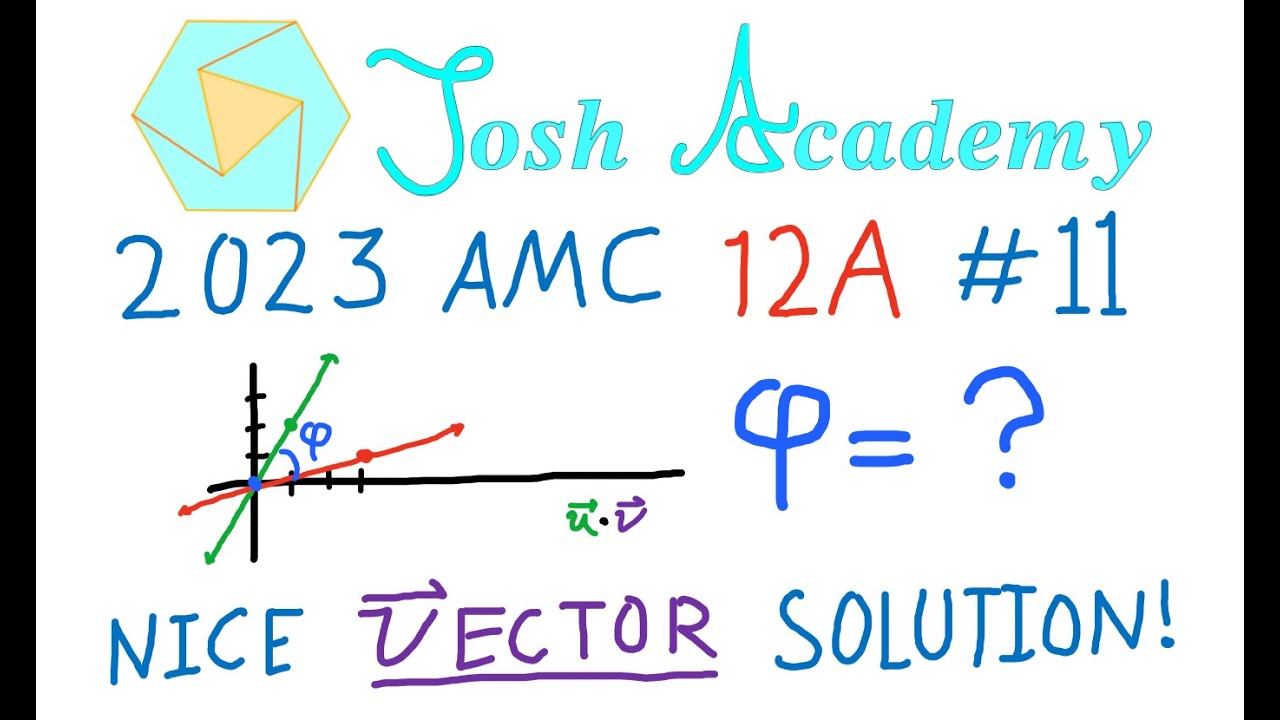 A Nice Vector Approach to the Problem - 2023 AMC 12A, Problem 11 | Josh ...