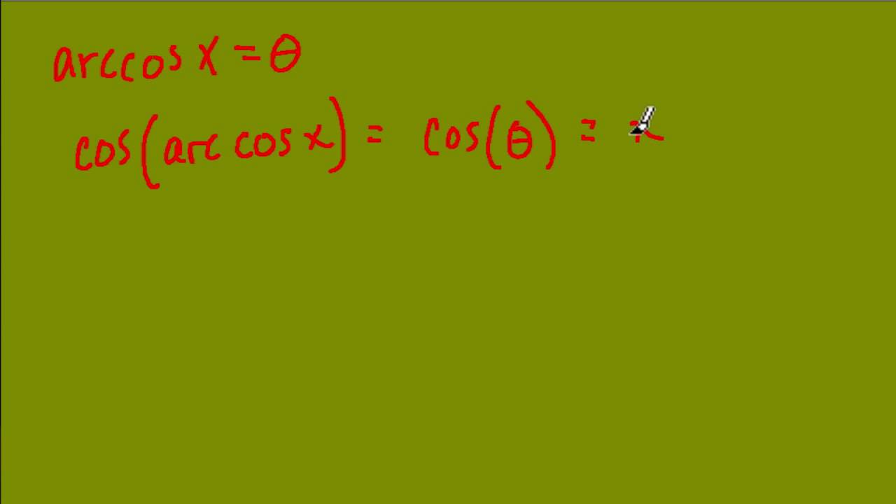 Arccos Inverse Trig Function YouTube