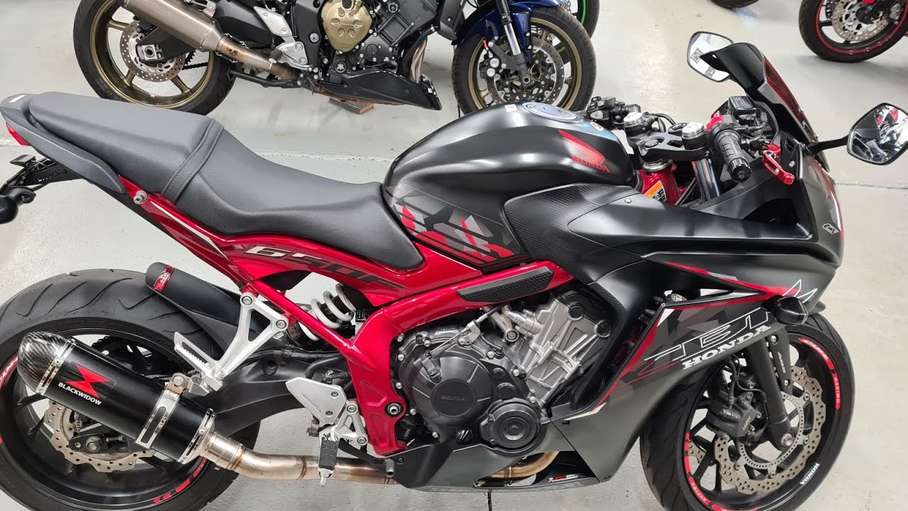 HONDA CBR 650F 2016 MATTE BLACK/CANDY RED - YouTube