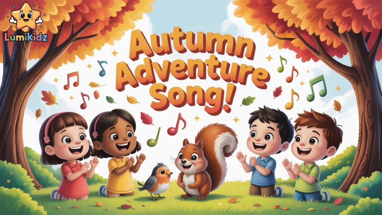 Autumn Adventure Song for Kids | Learn Colors, Nature & Safety | Fun ...