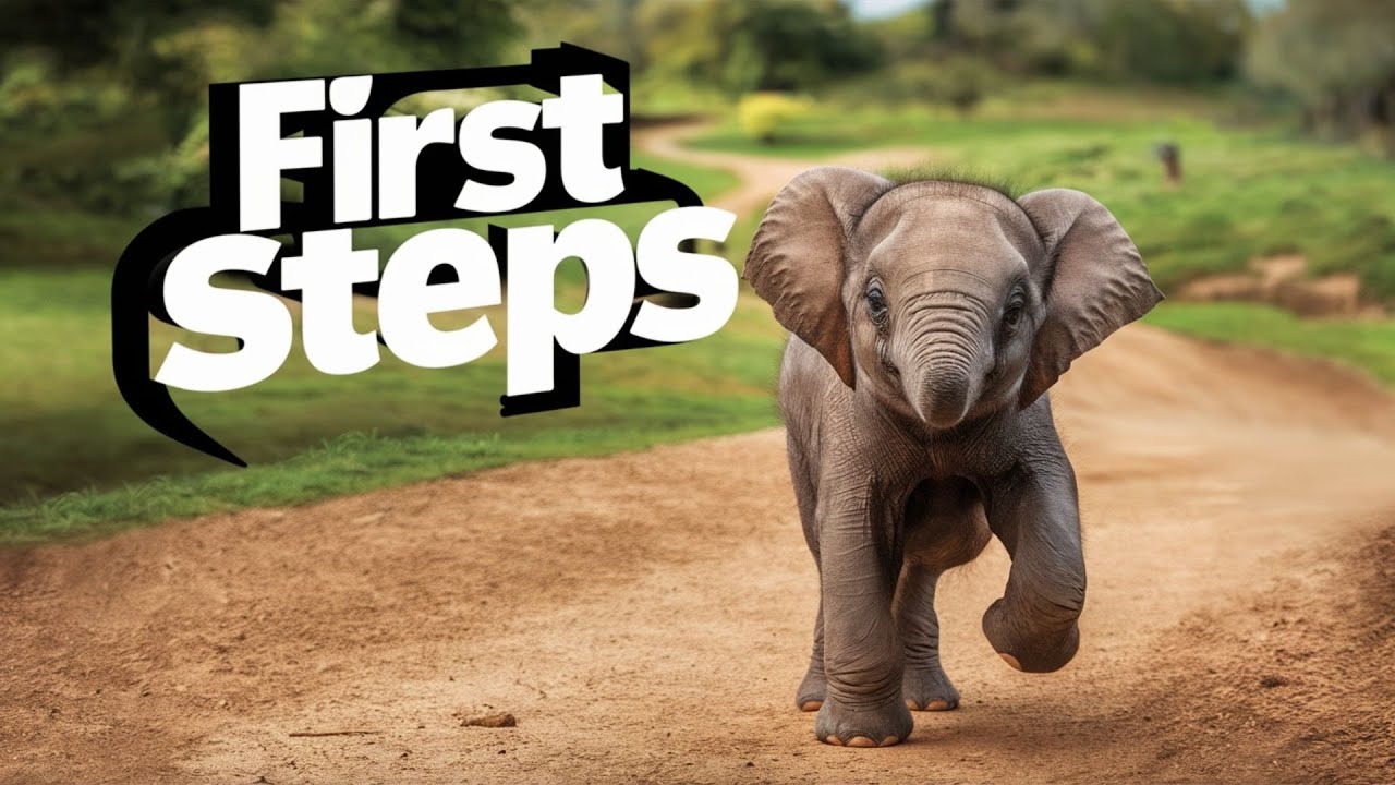 Elephant Baby Takes FIRST Steps!@artoflifeinsurance - YouTube