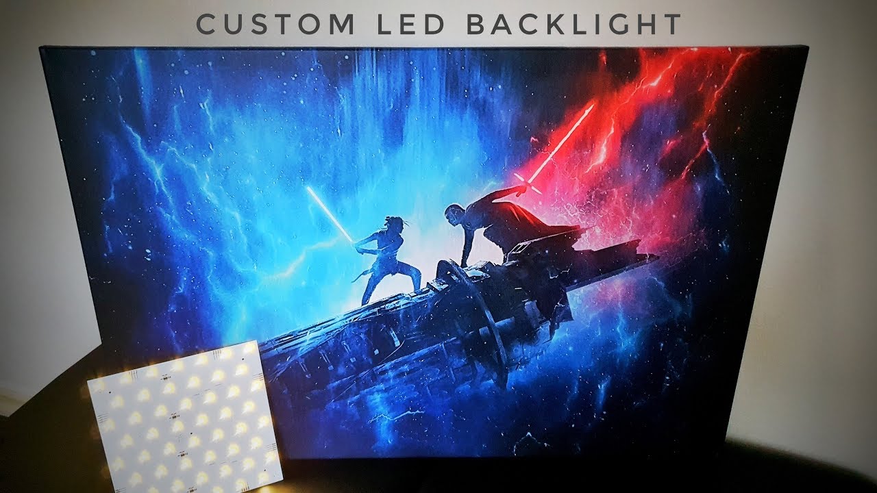 STAR WARS Illuminated Canvas Print - Custom LED Backlight - YouTube
