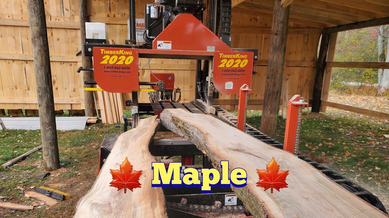 The neighbor didn't want to try and split this maple log...so I cut it ...