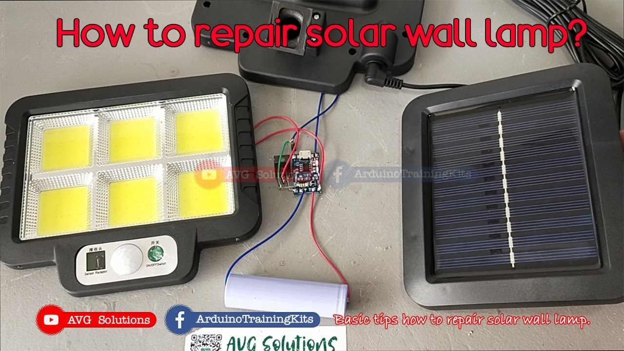 Solar wall light repair - YouTube