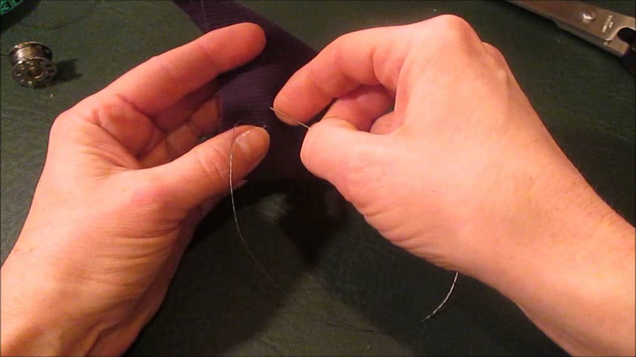 sewing conductive thread on stretch fabric - YouTube