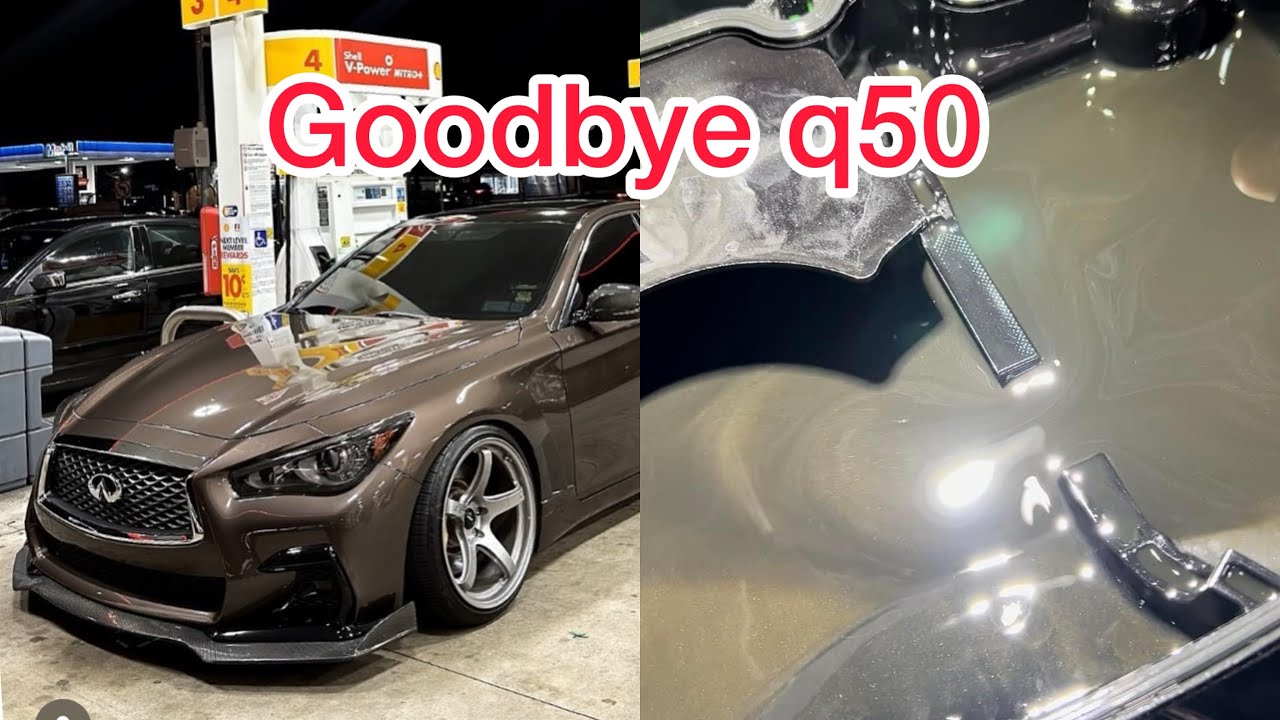 2018 Q50 3.0t coolant mixing with engine oil - YouTube