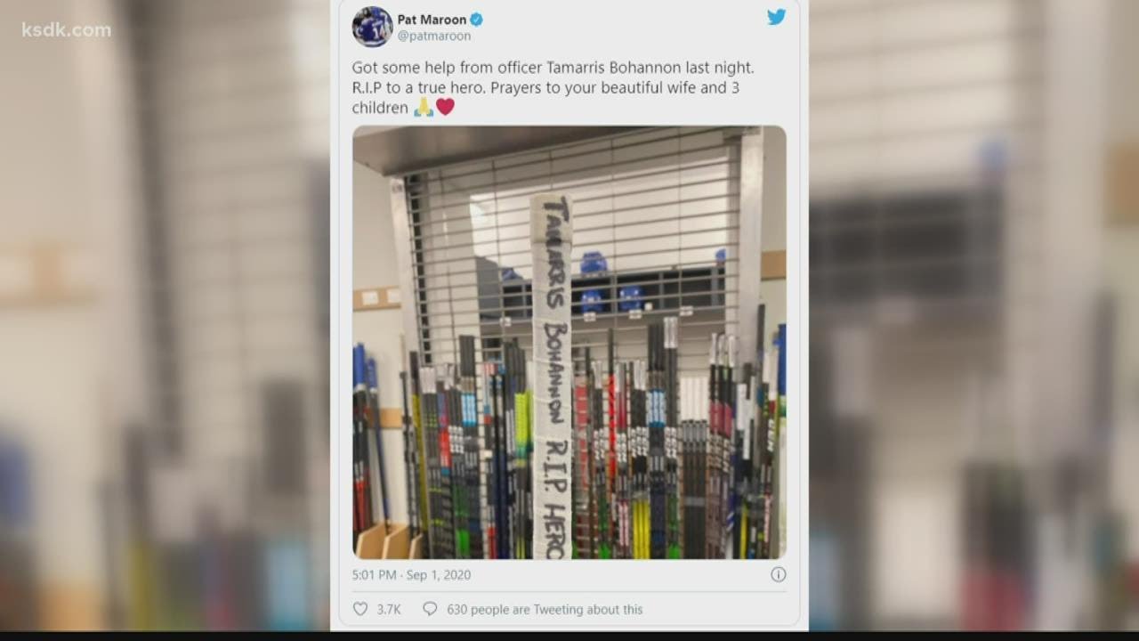 Pat Maroon honors fallen St. Louis police officer Tamarris Bohannon ...