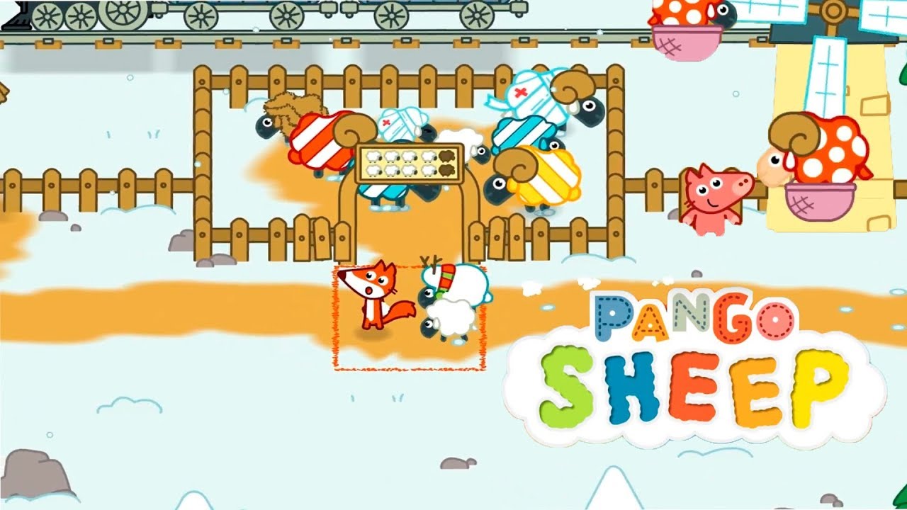 Pango Sheep 🐑 Pig and Fox collect sheep - Pango Sheep Cartoon Game for ...