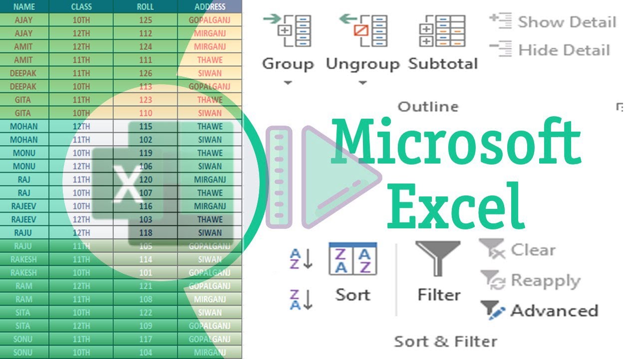 Sort And Filter Excel Express Large Data In Small View Excel