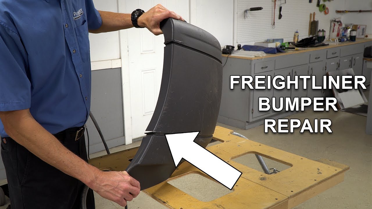 Repairing and Retexturing a Freightliner Bumper End Piece - YouTube
