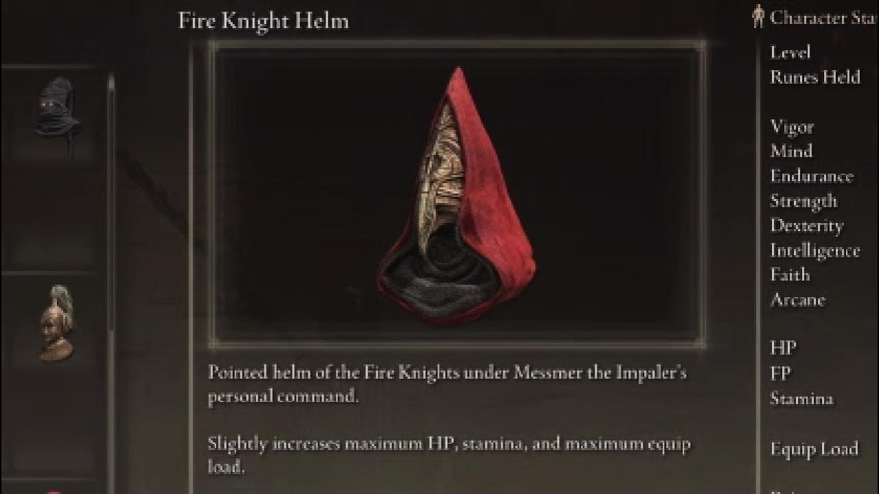 Elden Ring DLC Ring of Favor Effect Helm Drop Location Fire Knight Helm ...