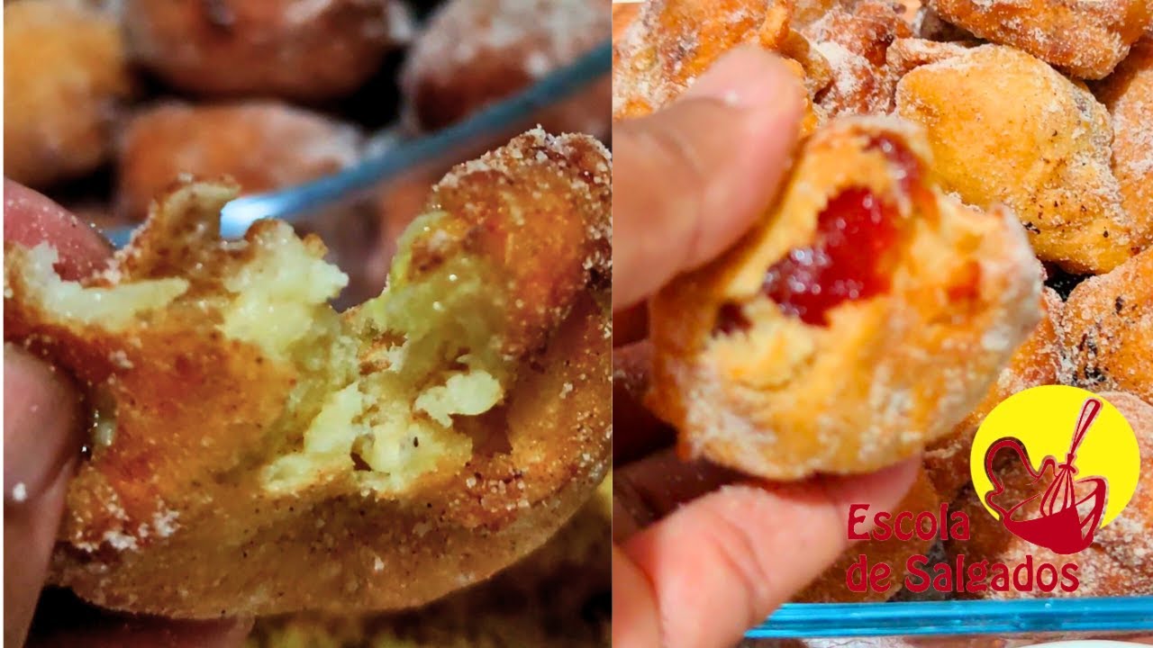 Não faça bolinho de chuva antes de ver essa receita - Bolinho recheado ...