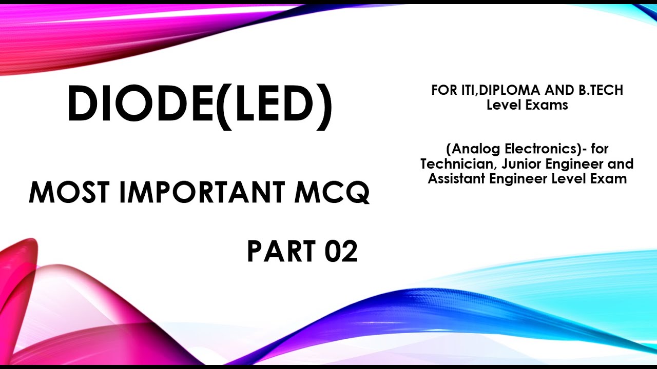 DIODE (LED) MOST IMPORTANT MCQ - YouTube