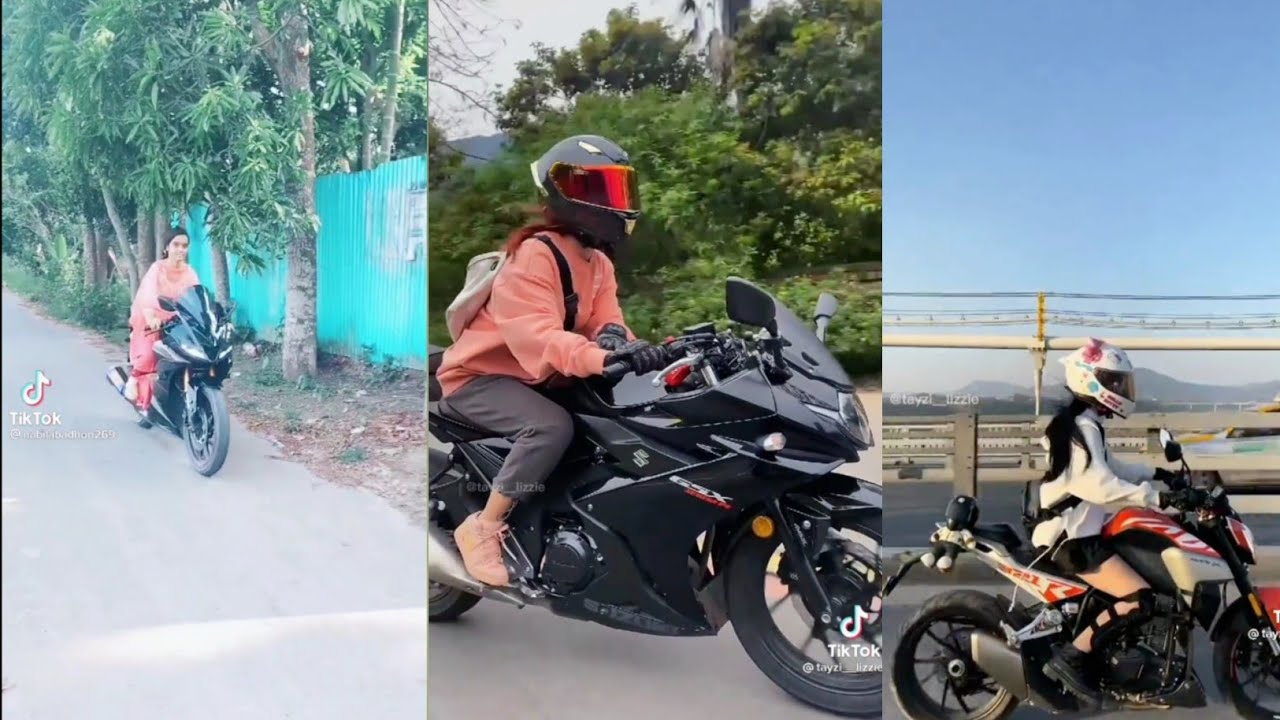Lady Biker tik tok video2022.লেডি বাইকার দের টিক টক ভিডিও। - YouTube