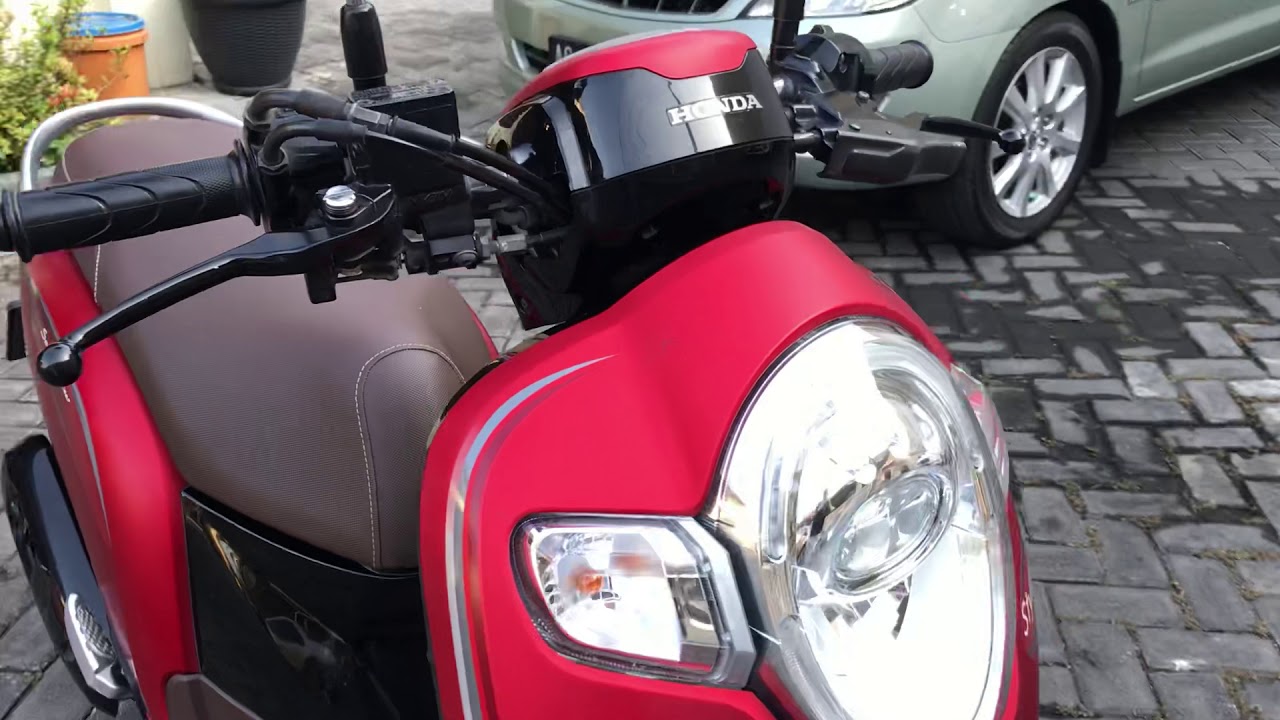 [SOLD] Honda Scoopy 2018 Red Doff (Odo 11,000km) Plat-L - YouTube