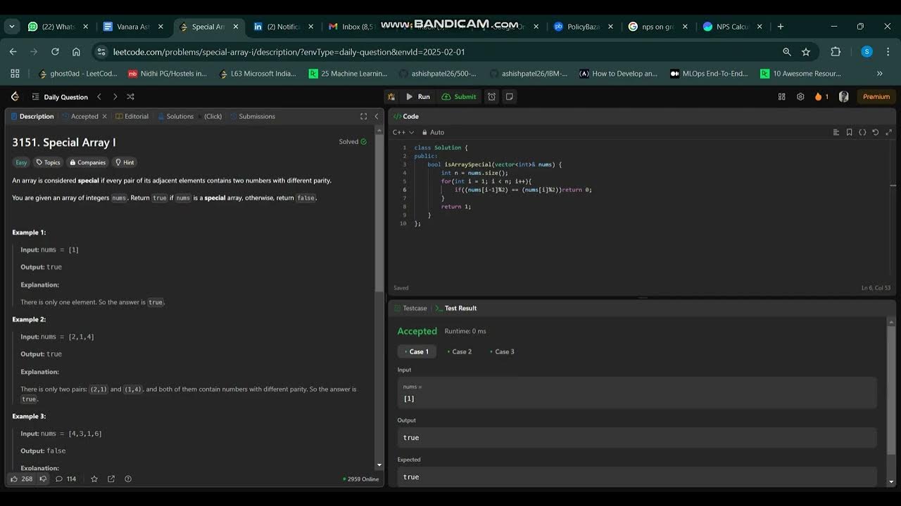 3151. Special Array I - YouTube