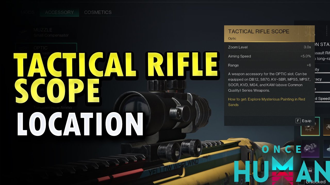 Tactical Rifle Scope Weapon Attachment Location Once Human - YouTube