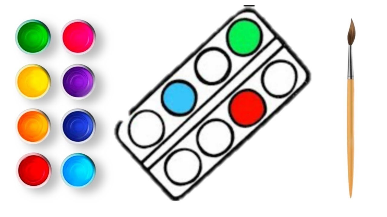 draw easy of a paint |gumuhit ng larawan ng pintura |бояудың суретін ...