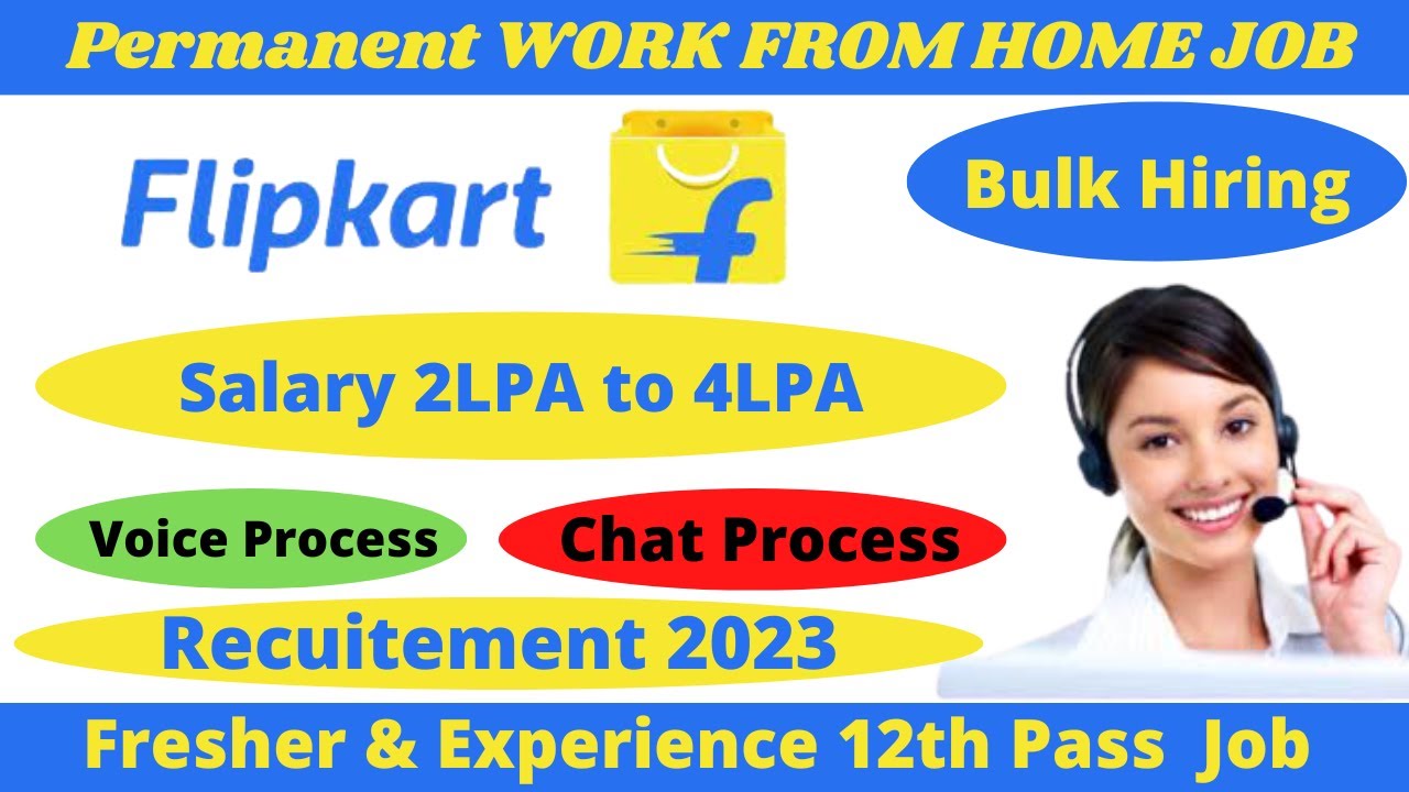 Flipkart Recruitment 2023 | Work From Home Jobs | 12th Pass | Any ...