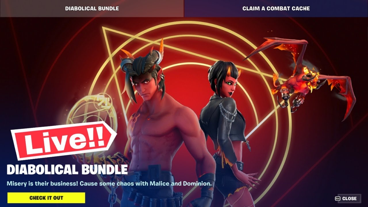 🔴 DIABOLICAL BUNDLE FORTNITE ITEM SHOP Today LIVE! (Fortnite Battle ...