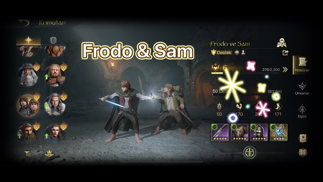 THE LORD OF THE RİNGS RİSE TO WAR FRODO VE SAM NELERE KAFA TUTABİLİR ...