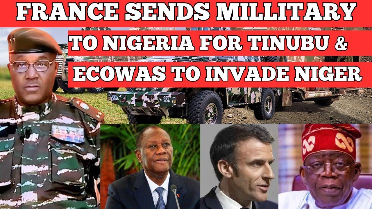 Niger Military Coup: France & ECOWAS Military in Armoured Vehicles Land ...