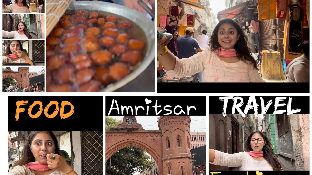 Amritsar cloth and food markets - YouTube