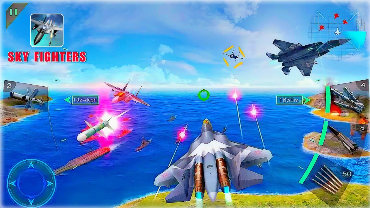 Sky Fighters 3D Gameplay HD || Flanker-X Fighter Jet || #skyfighter # ...